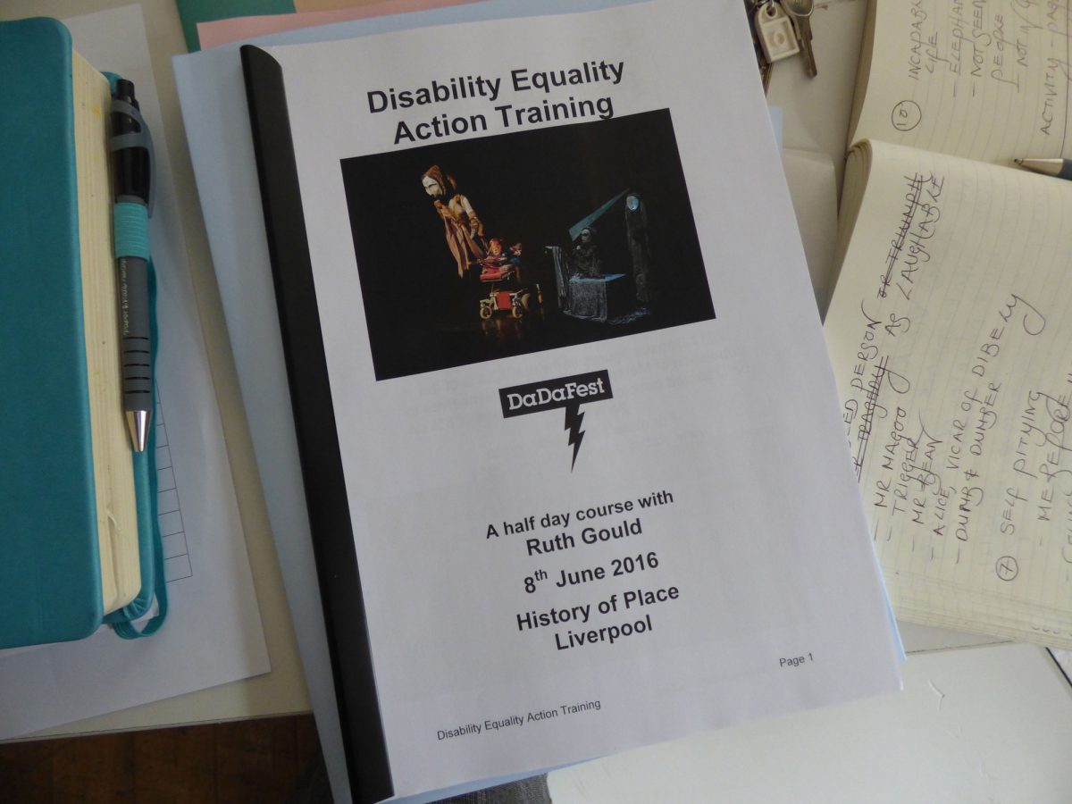 Games and discussions: some disability equality training in Liverpool ...